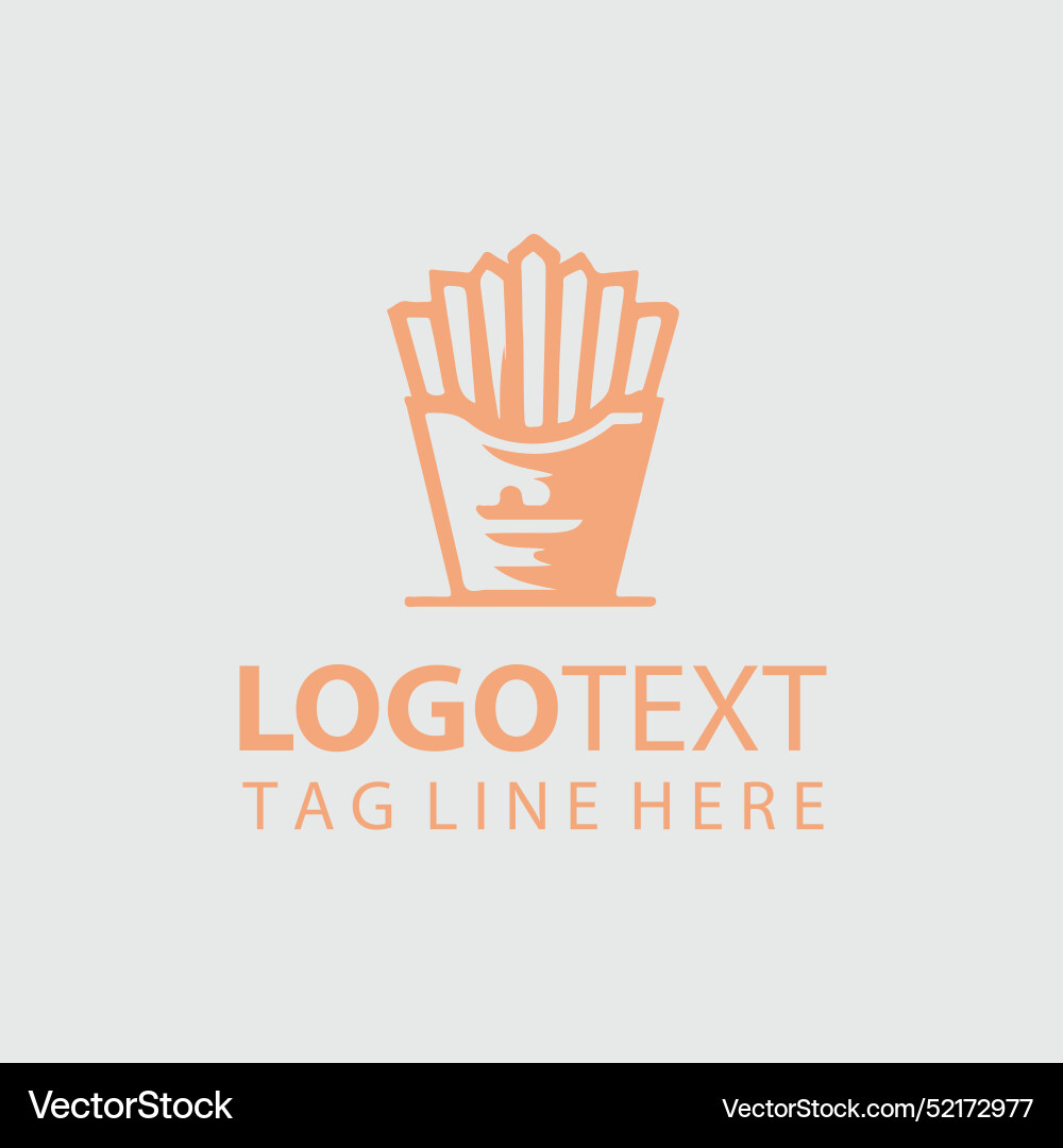 French fries logo Royalty Free Vector Image - VectorStock