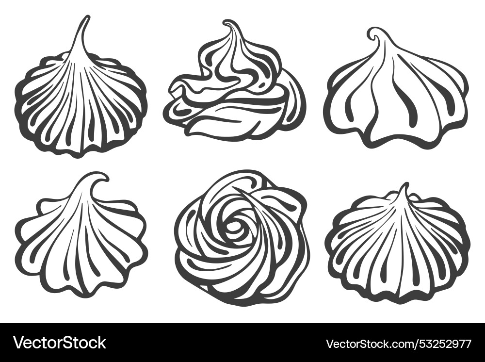Meringue Icon Whipped Cream For Cake Royalty Free Vector