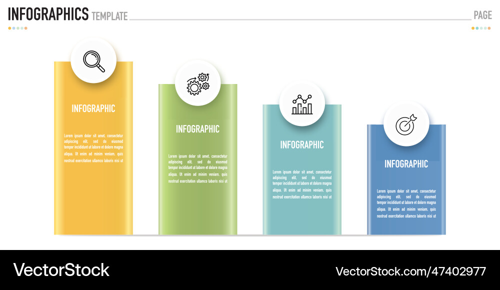 Metallic texture rectangular infographic Vector Image