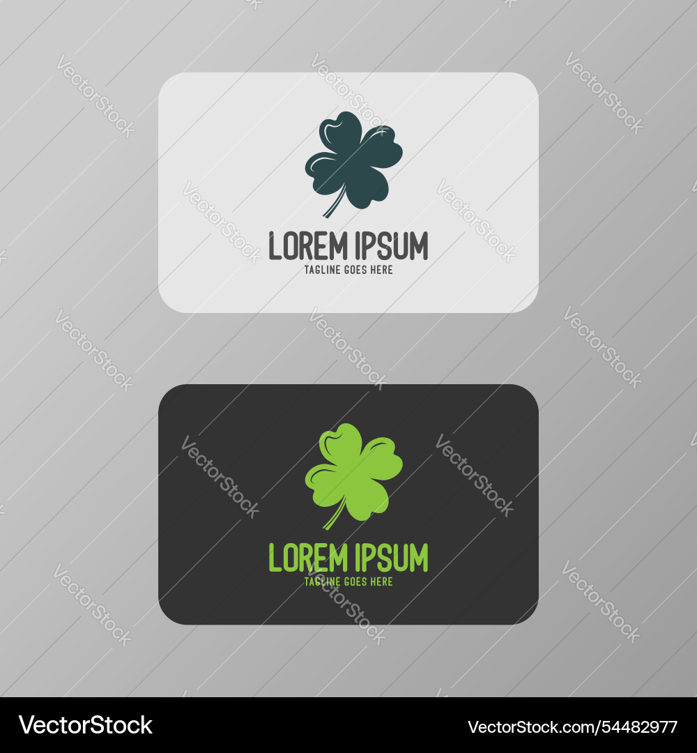 Simple minimalist green ireland irish clover icon Vector Image