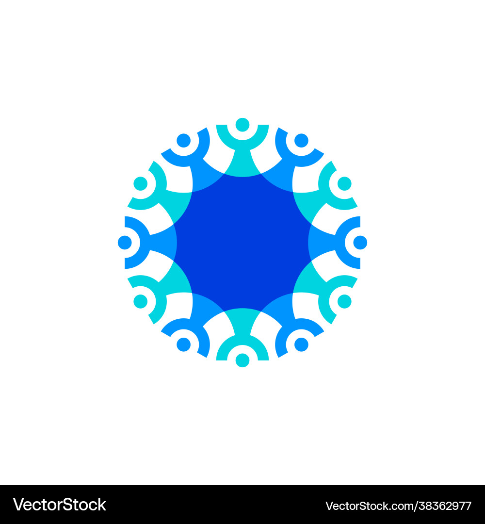 Twelve people overlapping family team work Vector Image