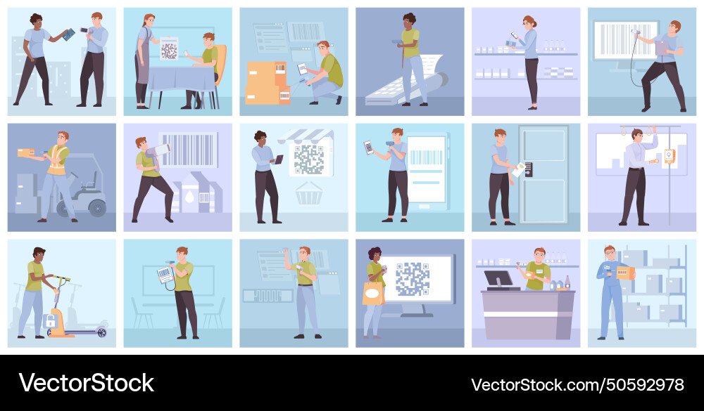 Codes composition set Royalty Free Vector Image