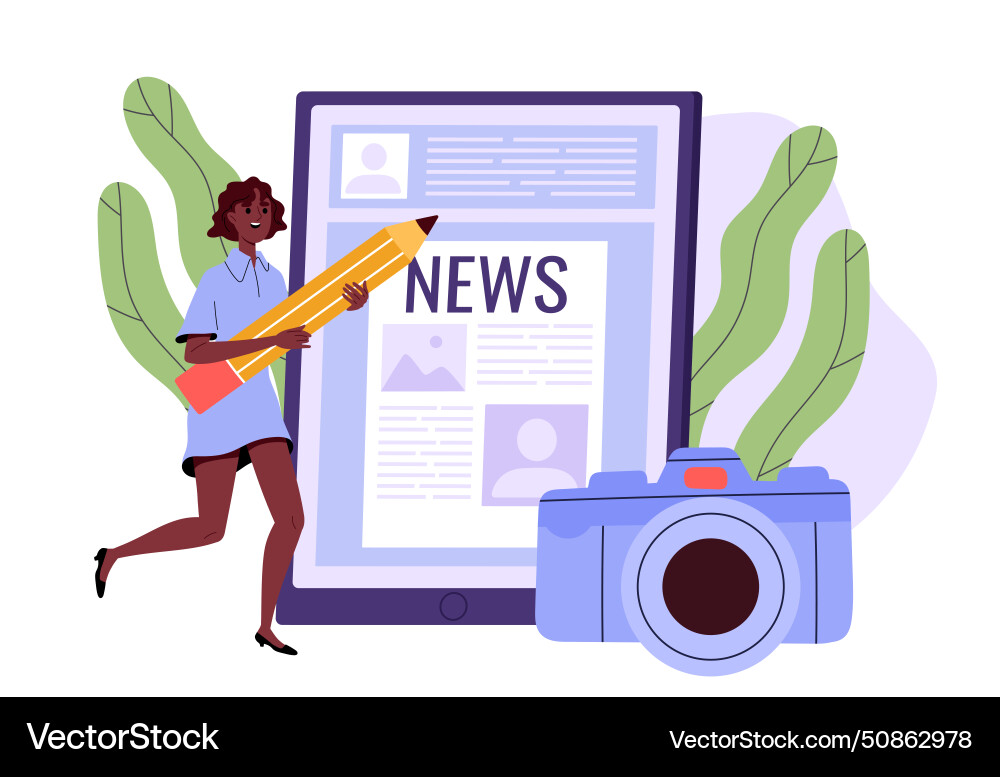 Development of news concept Royalty Free Vector Image
