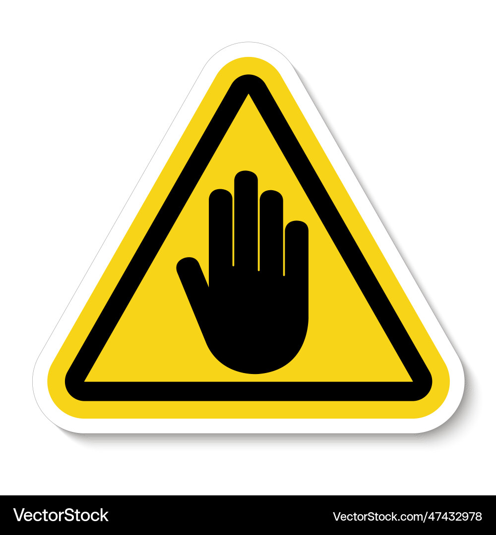 Do not entry symbol sign isolate on white Vector Image