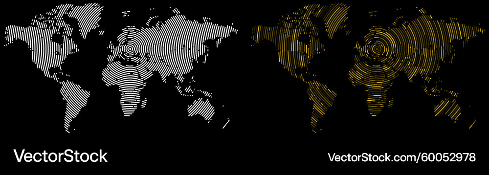 Dotted World Map Circle Royalty Free Vector Image