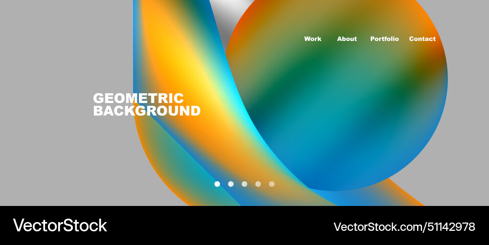 Dynamic flowing shapes concept design composition Vector Image