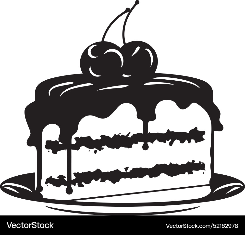 Layers of design cake masterpieces slice Vector Image