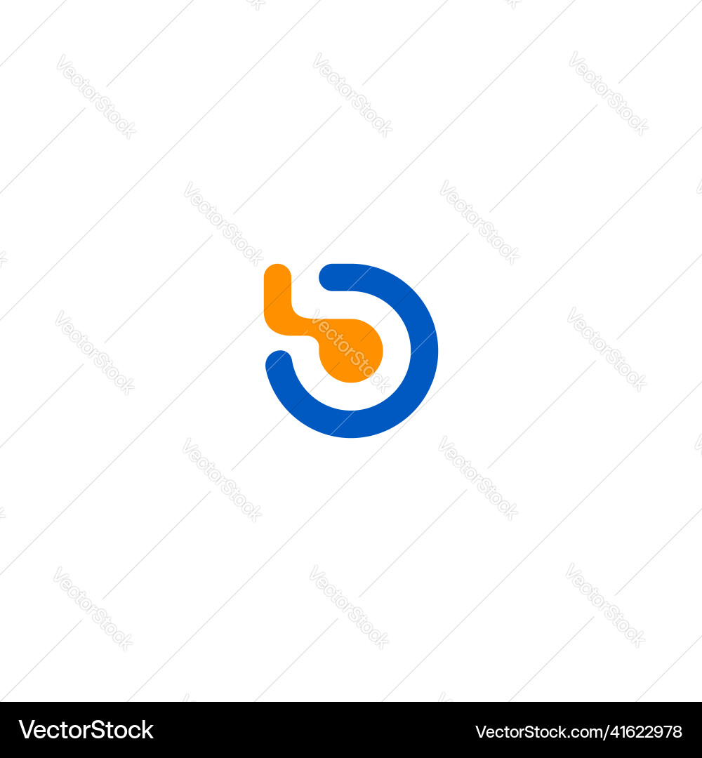 Round abstract power button logo Royalty Free Vector Image