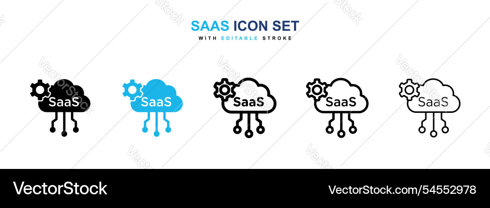 Saas icon Royalty Free Vector Image - VectorStock