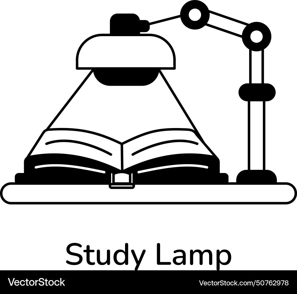 Study lamp Royalty Free Vector Image - VectorStock