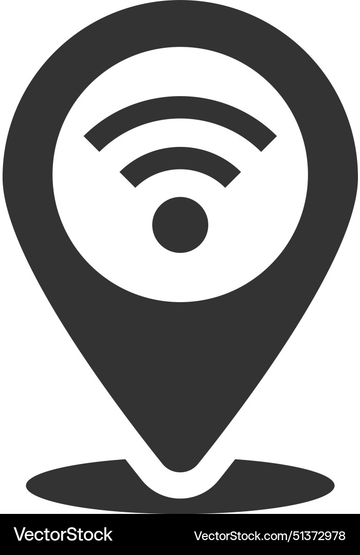 Wifi location icon Royalty Free Vector Image - VectorStock