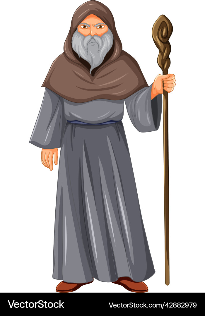 Wizard Holding Staff