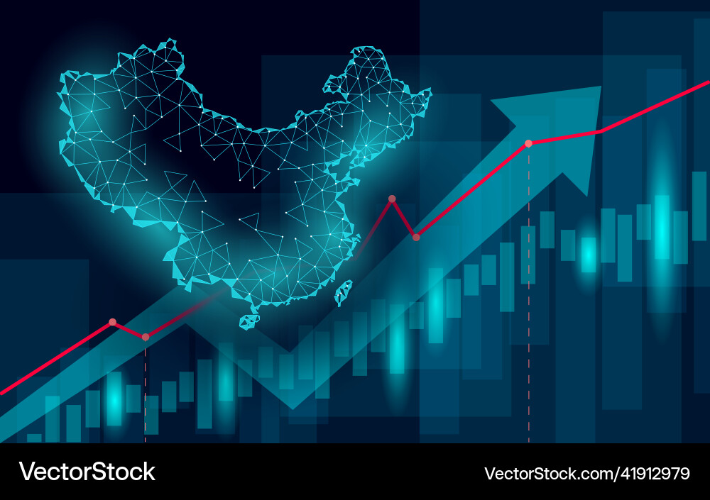 China Karte Unternehmensstatistik Diagramme wachsen Diagramme