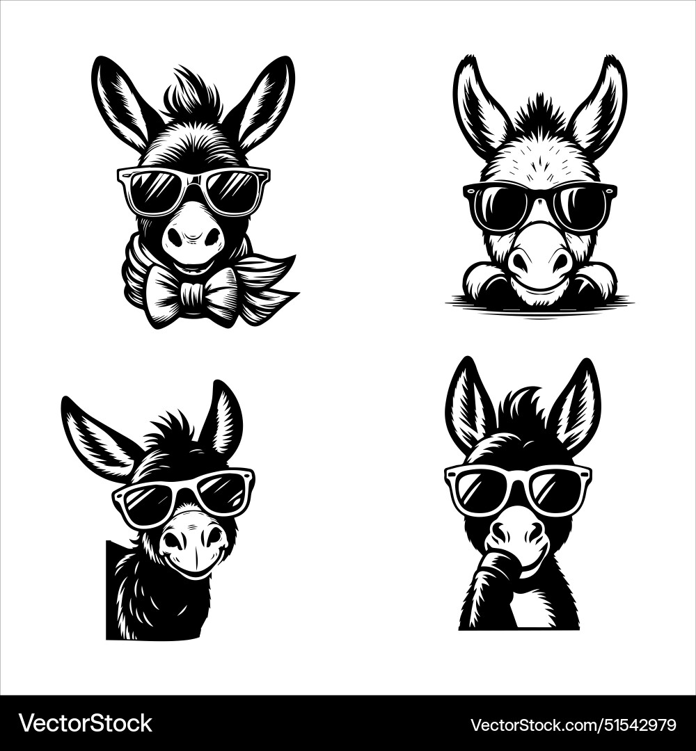 Donkey svg Royalty Free Vector Image - VectorStock