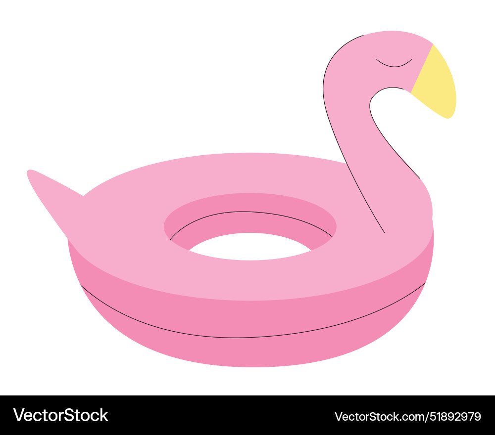 Flamingo inflatable ring Royalty Free Vector Image