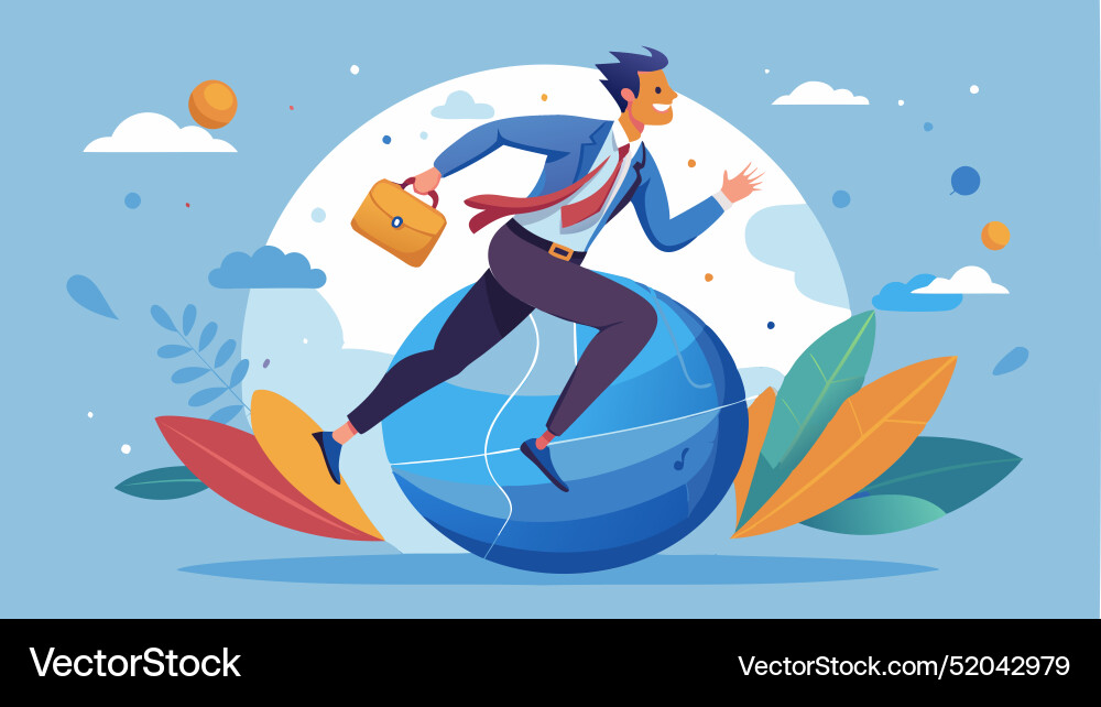 Global business agility outpacing competition Vector Image