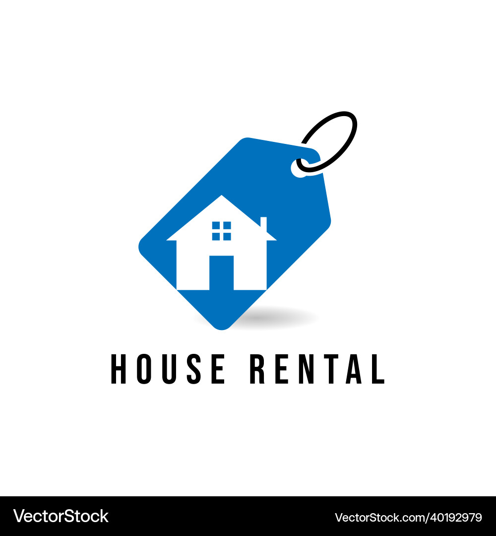 House rental logo design template Royalty Free Vector Image