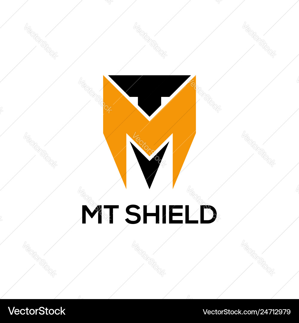 MT Shield Logo - Corporate Identity Royalty Free Vector