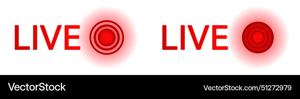 Online stream broadcast live video logo Royalty Free Vector