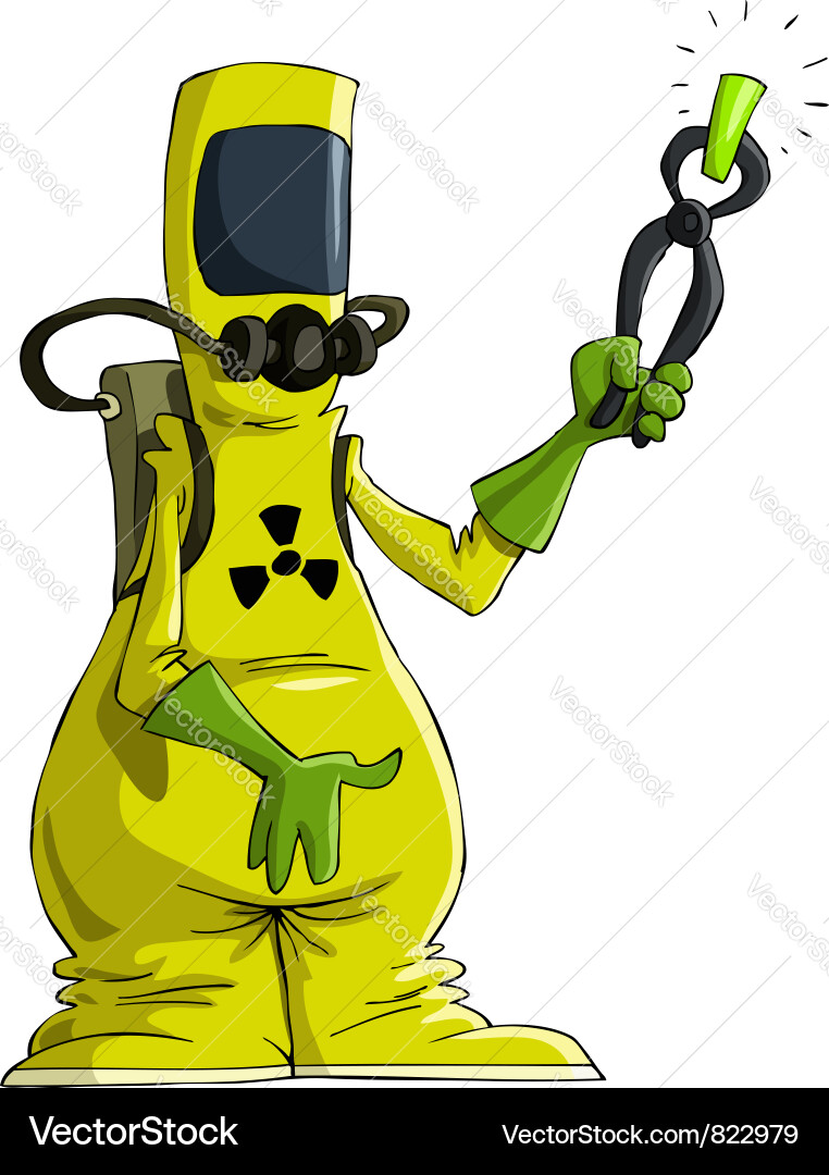 Radiation suit Royalty Free Vector Image - VectorStock