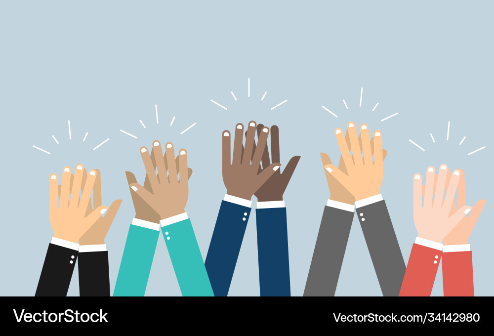 Applause hand clapping ovation Royalty Free Vector Image