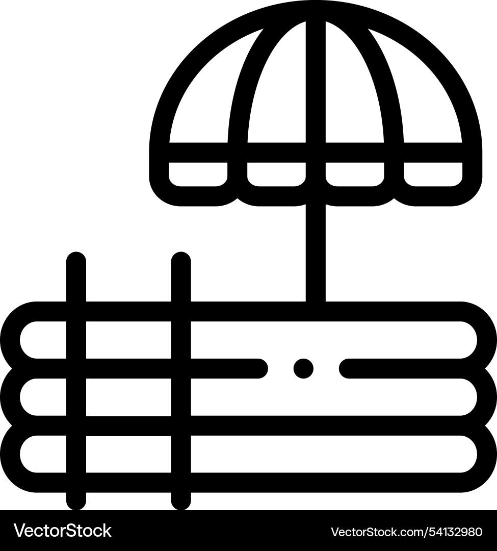 Inflatable icon thin linear style design isolated Vector Image