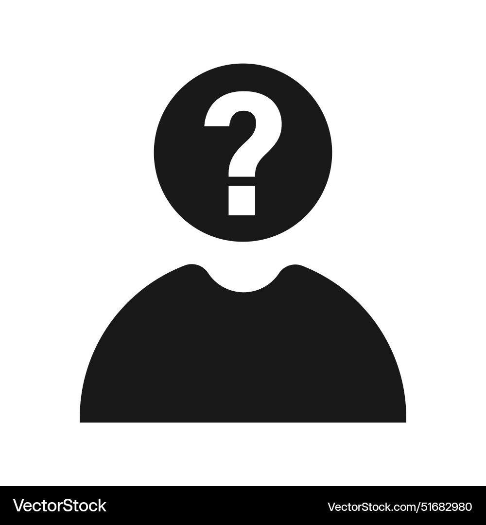 Missing person icon or logo design isolated sign Vector Image