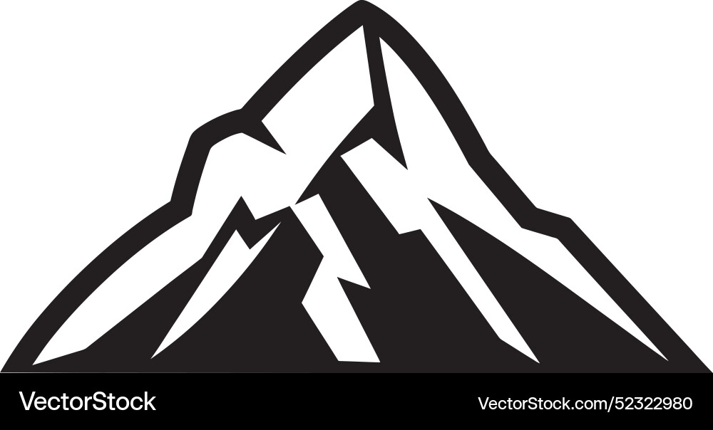 Noir nature mountainscape Royalty Free Vector Image