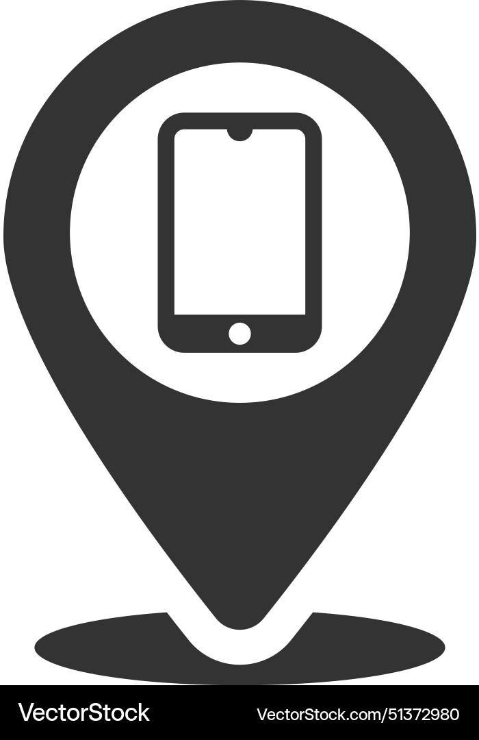 Phone location icon Royalty Free Vector Image - VectorStock