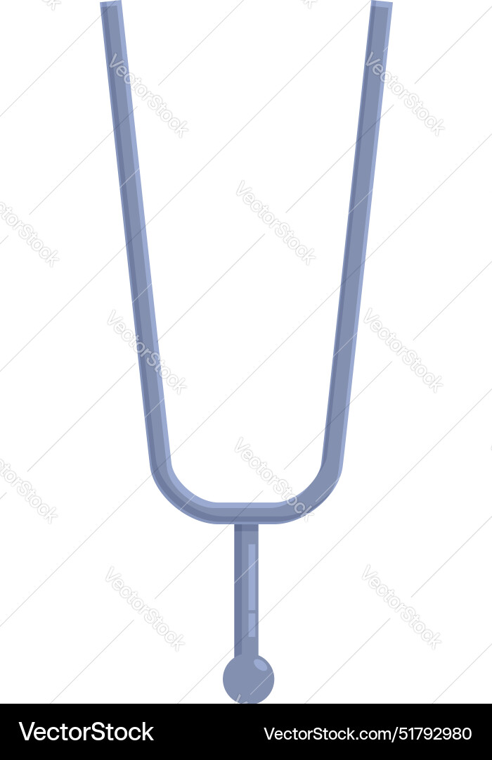 Tuning fork standing on white background Vector Image