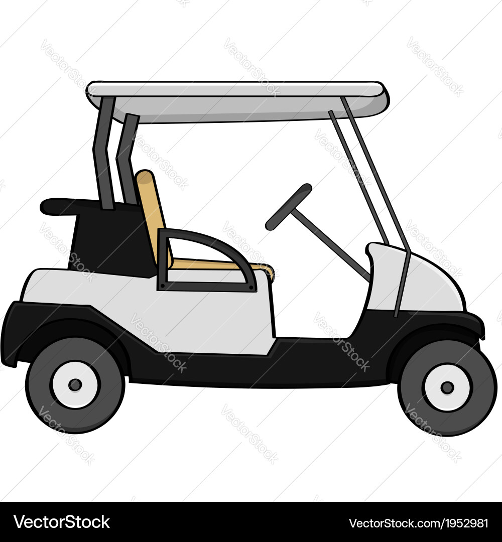 Cartoon Golf Cart Royalty Free Vector Image - VectorStock