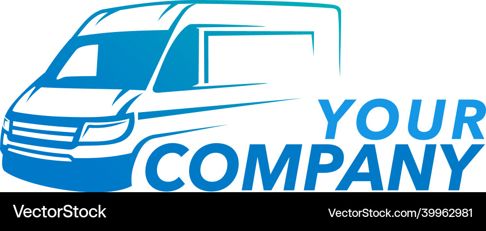 Delivery Van Logo Template Royalty Free Vector Image