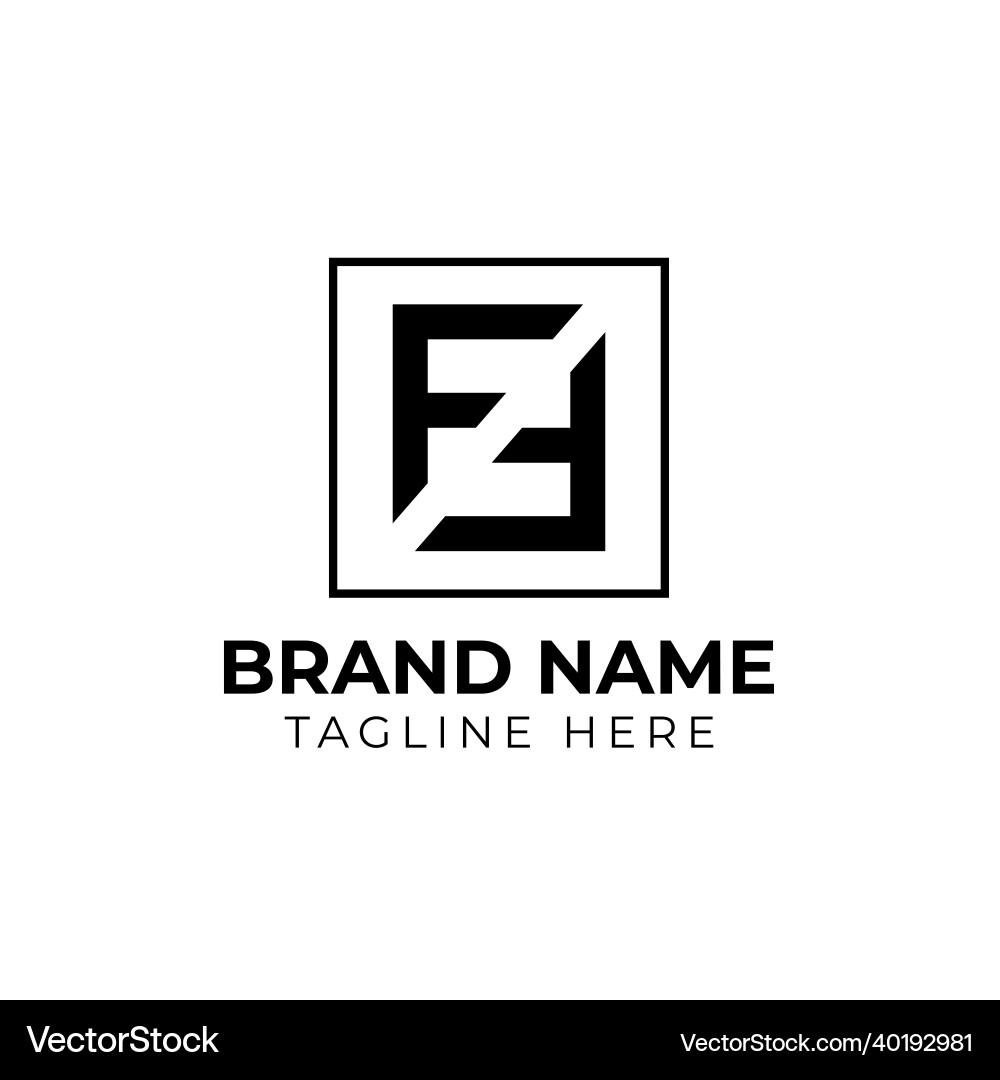 Double FF Letter Logo Template Royalty Free Vector Image