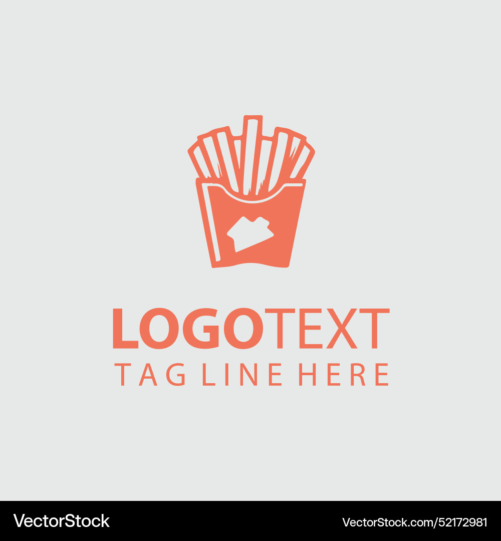 French fries logo Royalty Free Vector Image - VectorStock