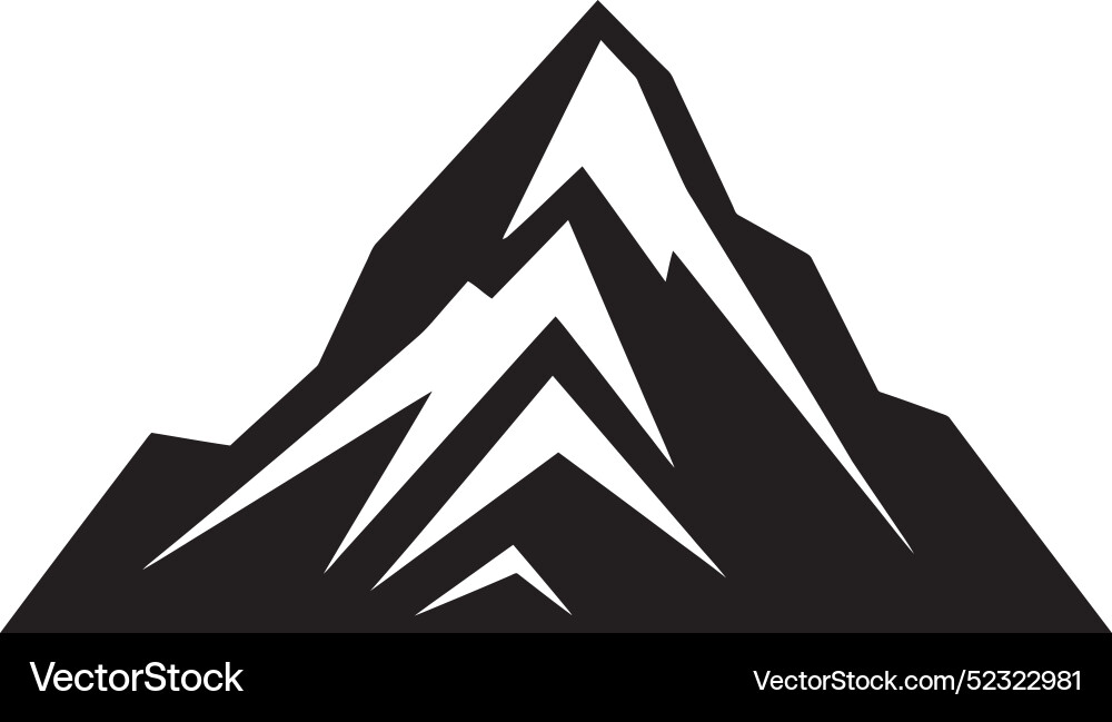 Graphite grandeur mountain artwork Royalty Free Vector Image