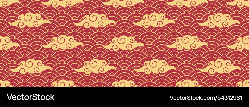 Horizontal wavy seamless pattern oriental – Royalty-Free Vector ...