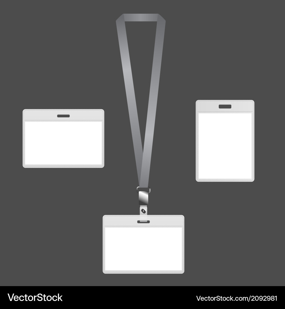 Lanyard badges Royalty Free Vector Image - VectorStock