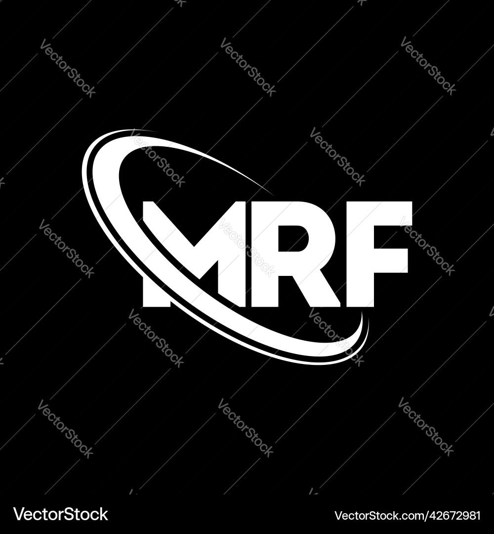 Mrf logo letter design Royalty Free Vector Image