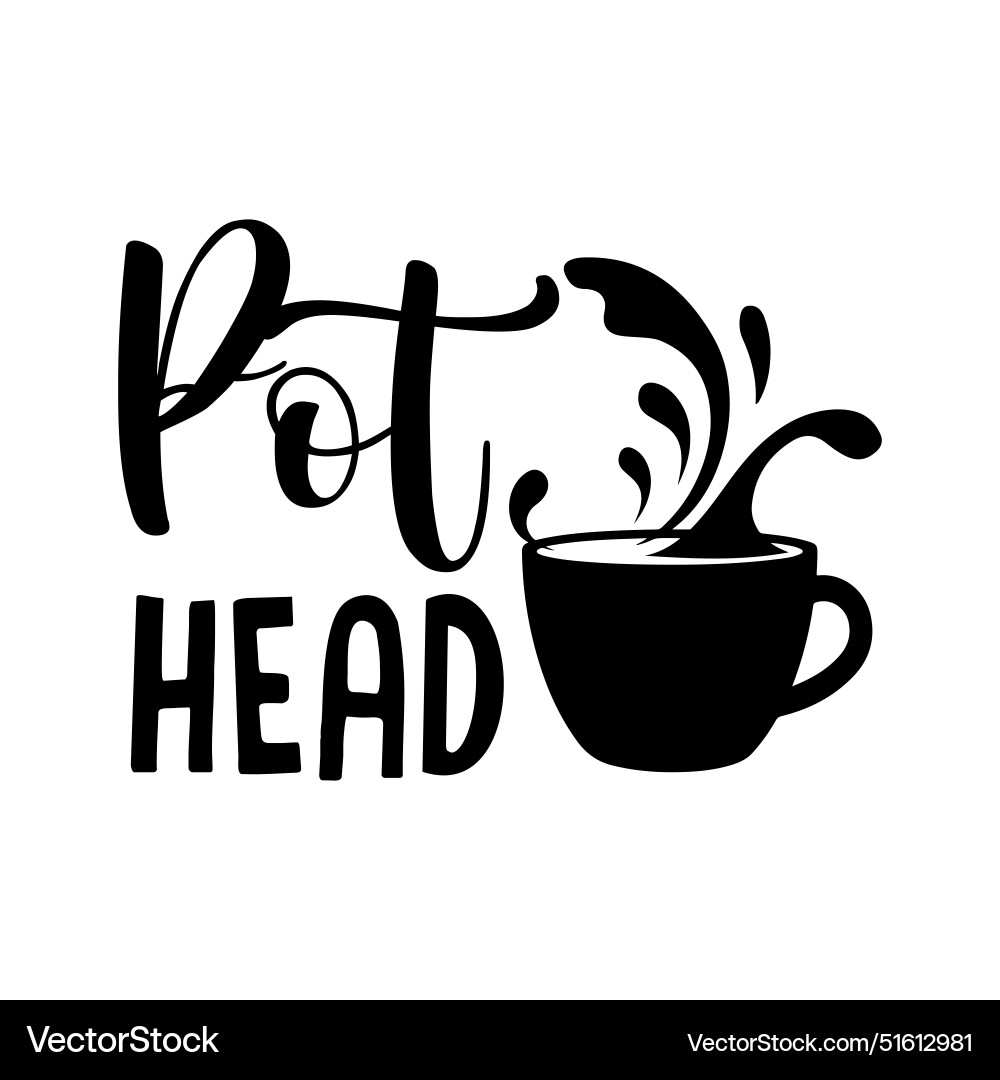 Pot head Royalty Free Vector Image - VectorStock