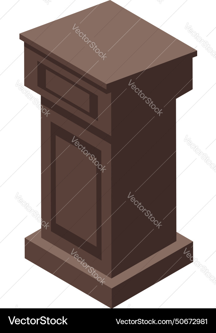 Proclamation tribune icon isometric Royalty Free Vector