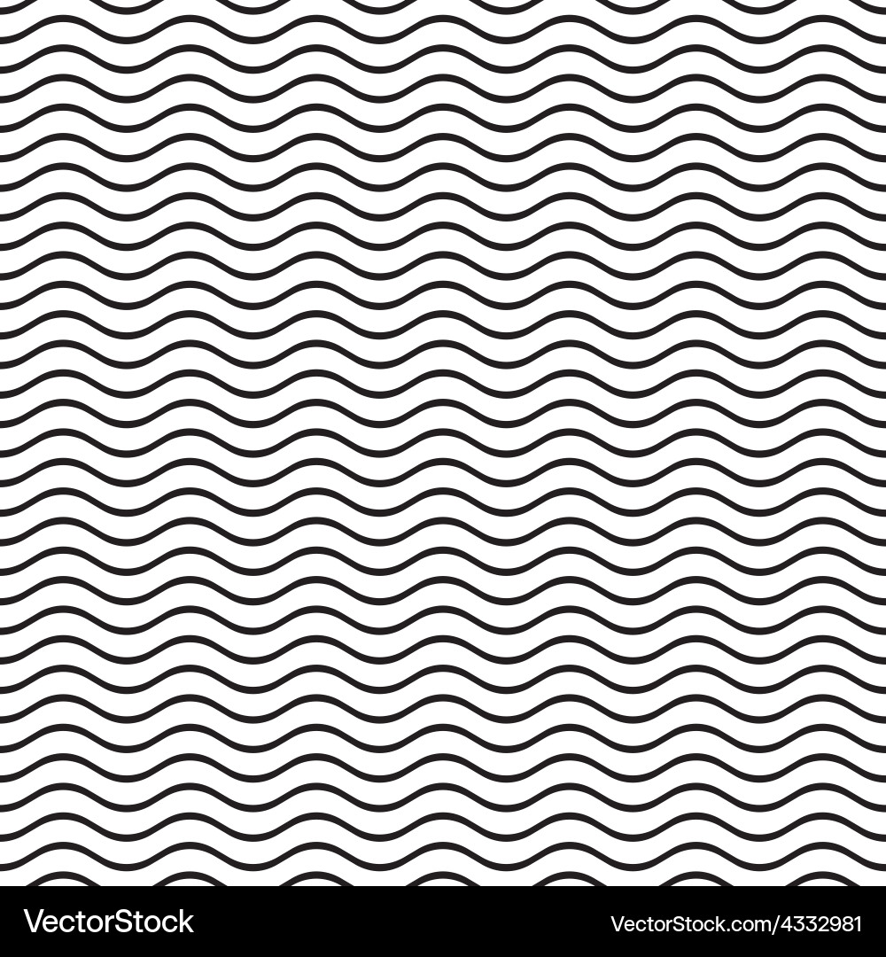 Seamless wavy line pattern Royalty Free Vector Image