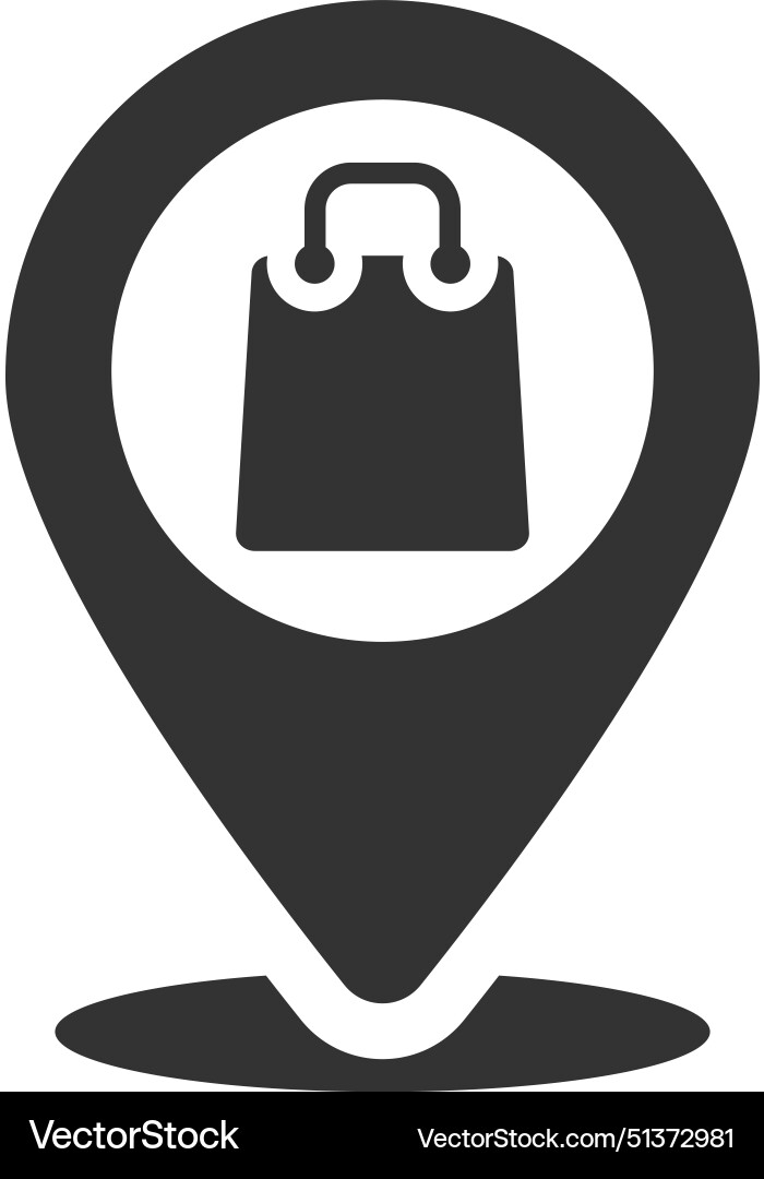 Shop location icon Royalty Free Vector Image - VectorStock