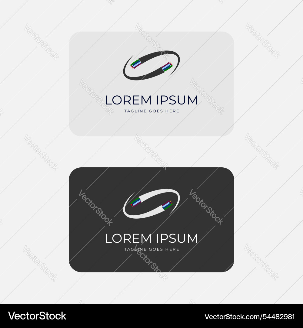 Simple minimalist cable fiber optic logo design Vector Image