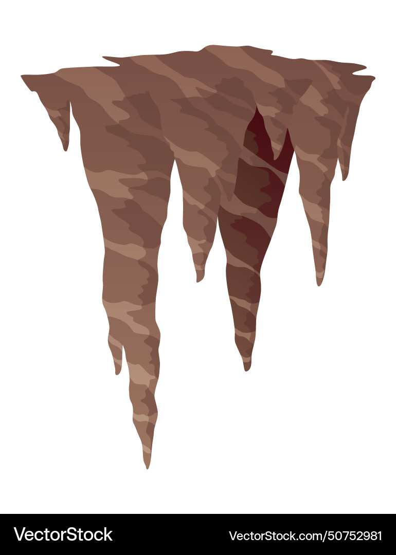 Stalactite icicle shaped hanging mineral Vector Image