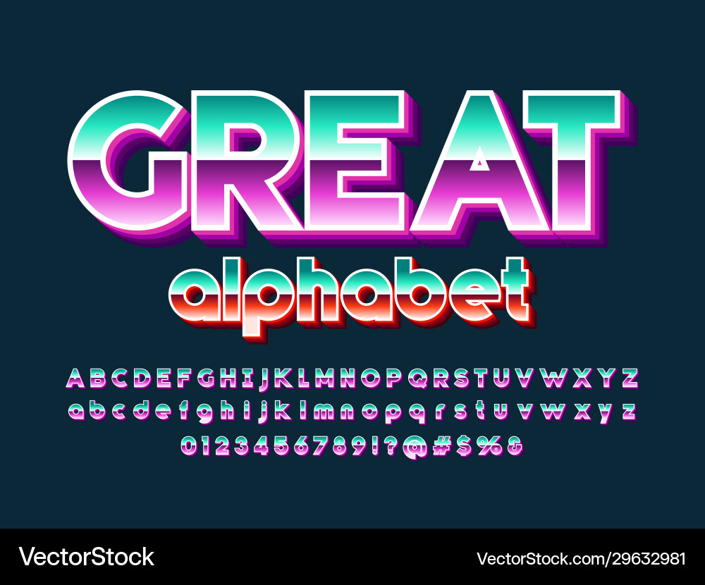 Stylized font Royalty Free Vector Image - VectorStock