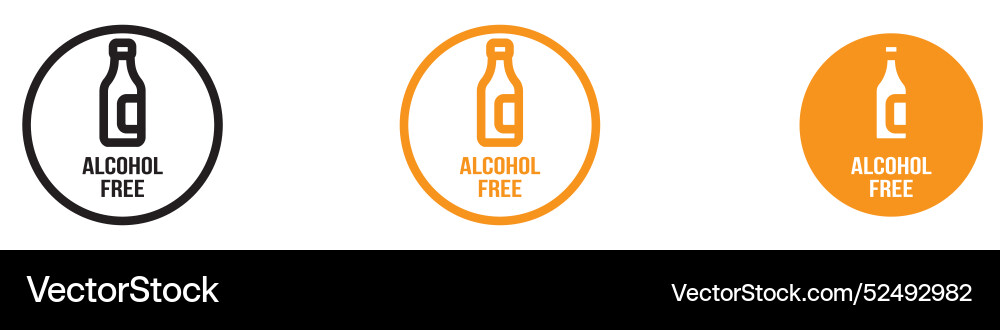 Alcohol-free beverage icon for non-alcoholic Vector Image