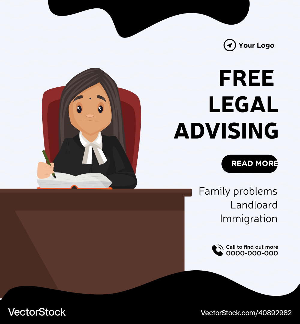 Banner design of judge Royalty Free Vector Image