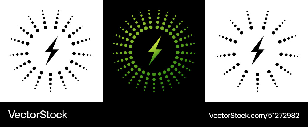 Bolt of energy thunder power flash Royalty Free Vector Image
