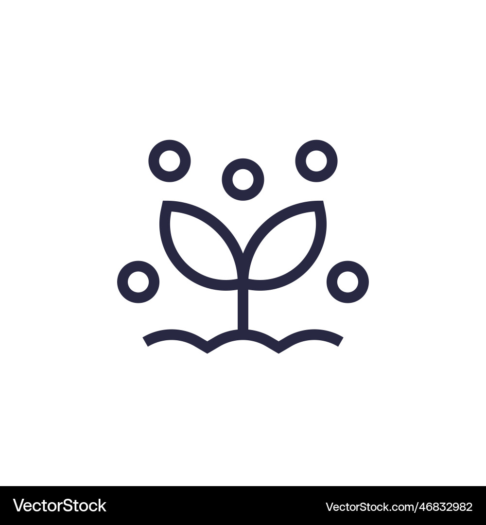 Fertilizer icon line sign Royalty Free Vector Image