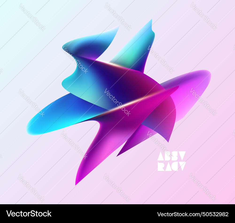 Liquid 3d geometric shapes Royalty Free Vector Image